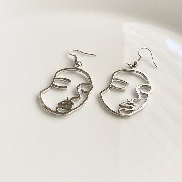 Jewelry | New Human Face Earrings In Silver Color | Poshmark